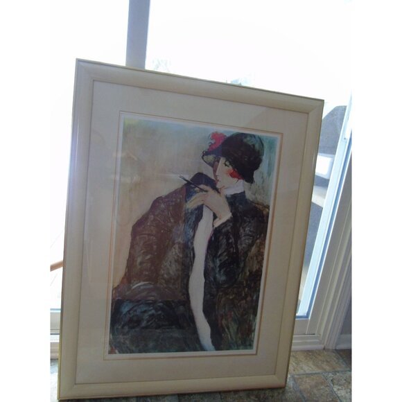 Art | Vintage Barbara Wood Original Signed Print Lithograph Lady ...